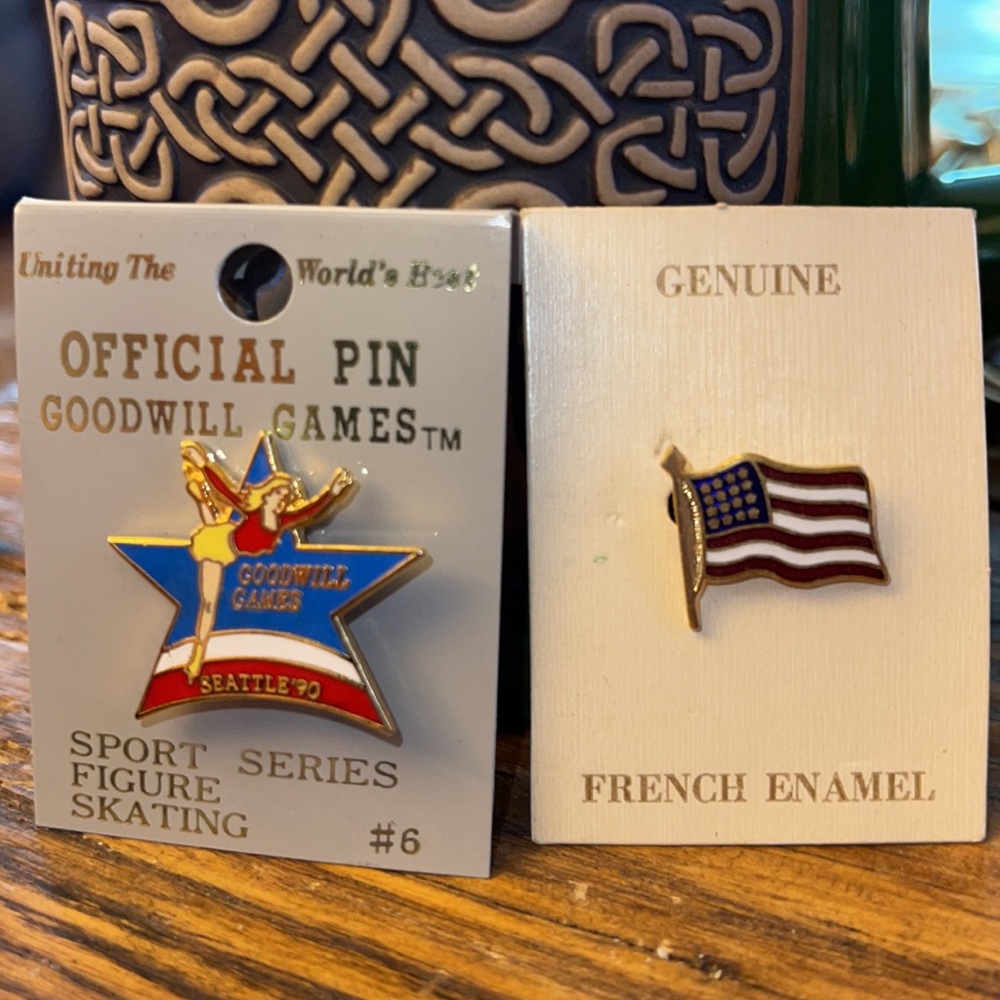 1990 Seattle Goodwill Games Figure Skating #6 Pin - Gem